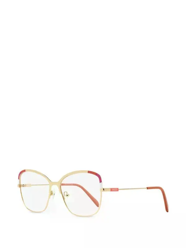Emilio Pucci Geometric Frame Eyeglasses - Gold