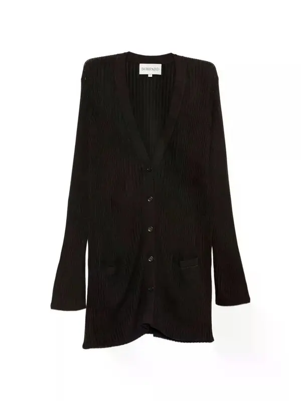Eric Bompard Ribbed-knit V-neck Cardigan - Brown