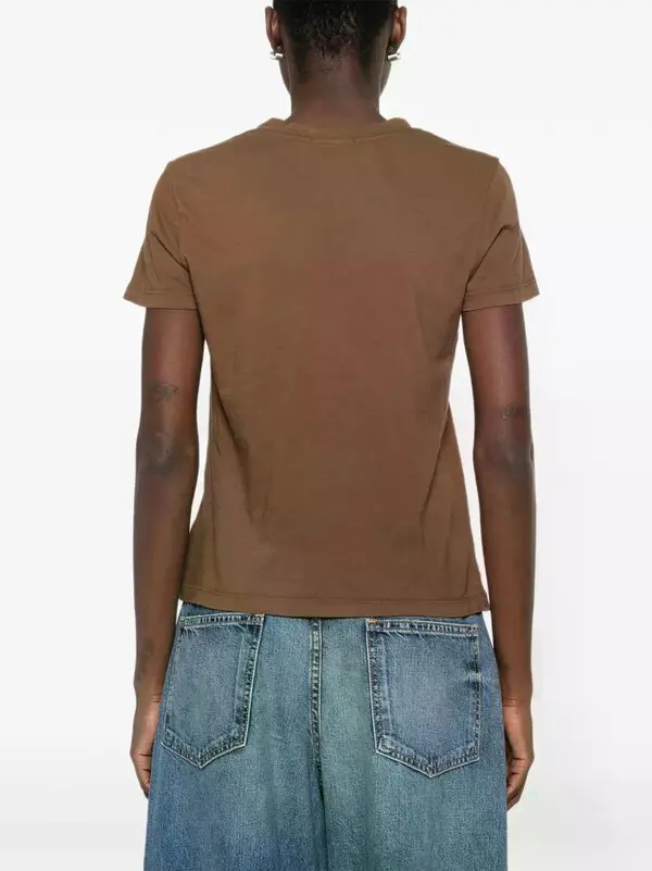 JAMES PERSE Crew-neck Short-sleeve T-shirt - Brown