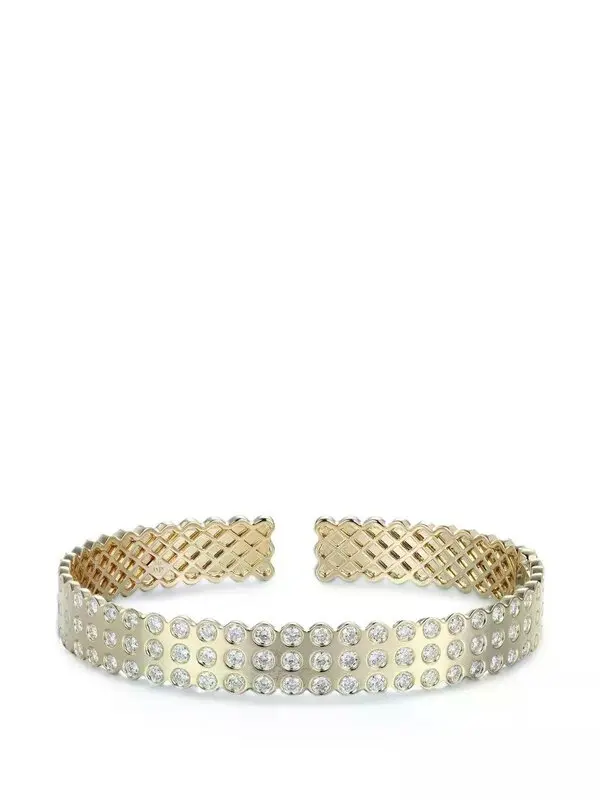 TYPE JEWELRY Large Leggo 2.0 Diamond Bangle - Silver