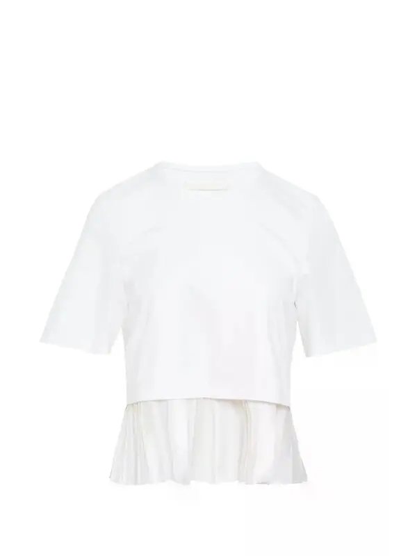 CLUB21 Pleated-hem T-shirt