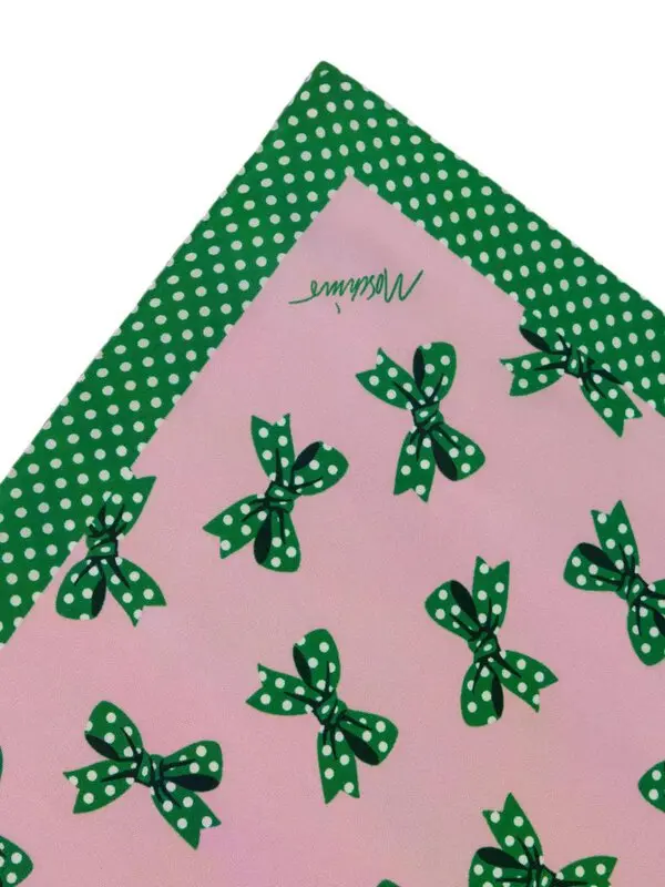 Moschino Bow-print Polka-dot Scarf