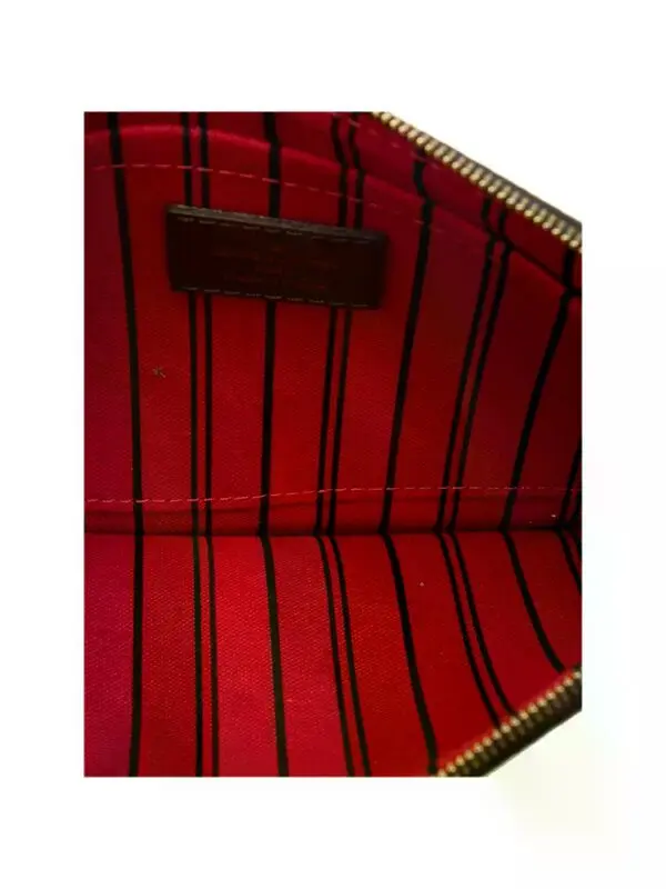LOUIS VUITTON 2016 Damier Ebene Neverfull Pochette Clutch Bag