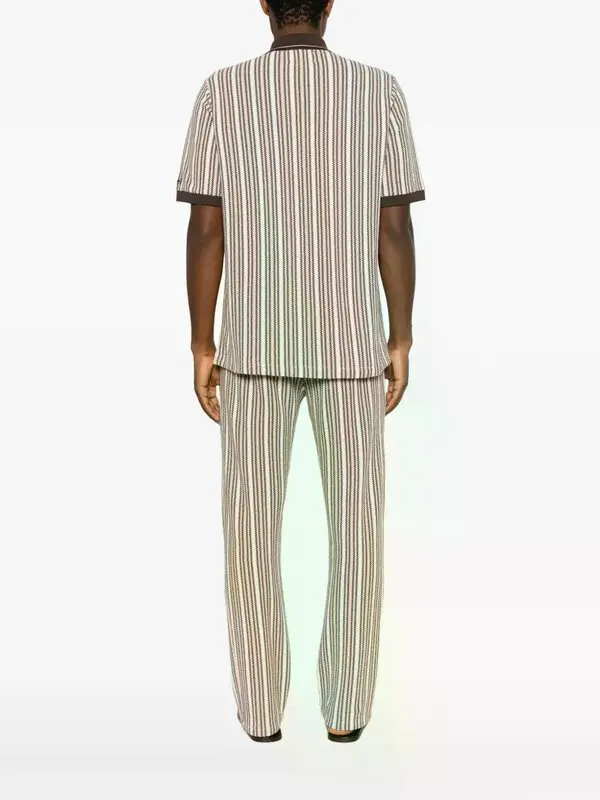 MC2 SAINT BARTH Marettimo Striped Knit Polo Shirt