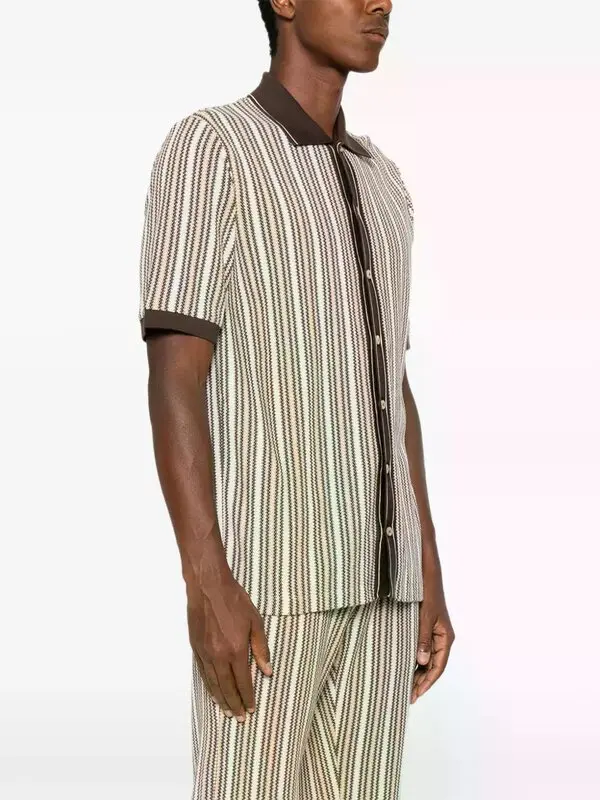 MC2 SAINT BARTH Marettimo Striped Knit Polo Shirt