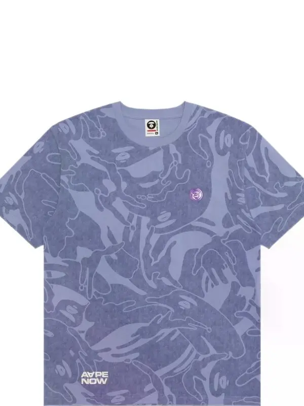 AAPE BY *A BATHING APE Camouflage-print Logo-patch T-shirt