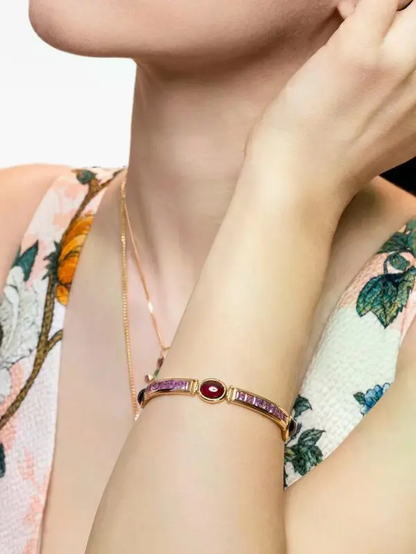 VAN St Tropez Pink Sapphire And Rhodolite Bracelet