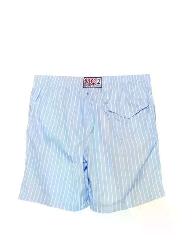 MC2 SAINT BARTH Vertical-stripe Drawstring-fastening Swim Shorts