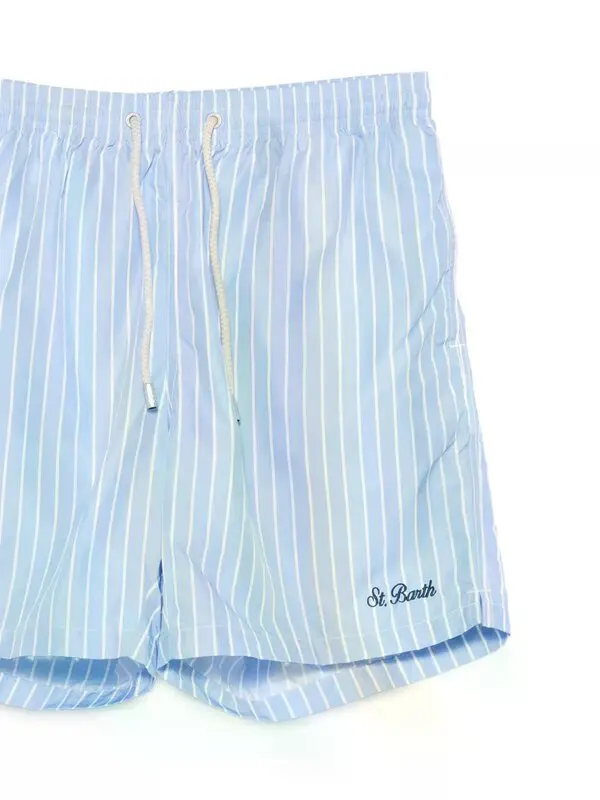 MC2 SAINT BARTH Vertical-stripe Drawstring-fastening Swim Shorts