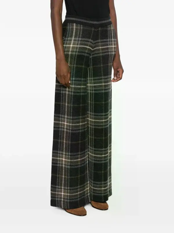 Eric Bompard Tartan-jacquard Palazzo Pants