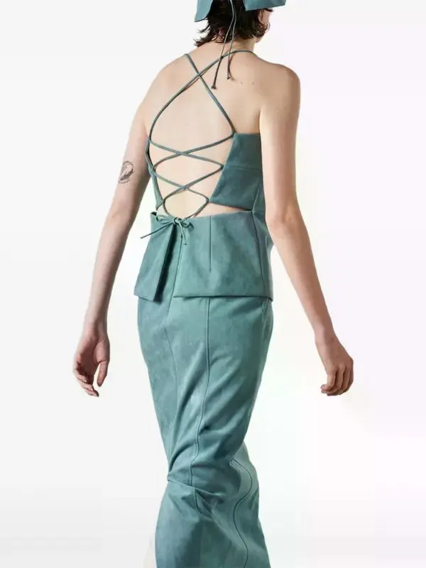 MULLER OF YOSHIOKUBO Saddle Straight Midi Skirt