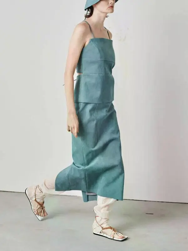 MULLER OF YOSHIOKUBO Saddle Straight Midi Skirt