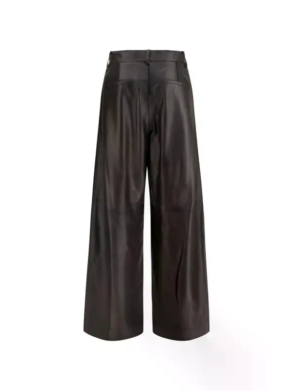 P.a.r.o.s.h Wide-leg Leather Trousers