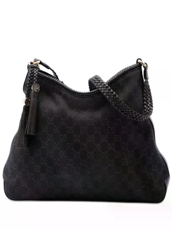 Gucci 2016-2026 Medium Gg Denim Marrakech Shoulder Bag