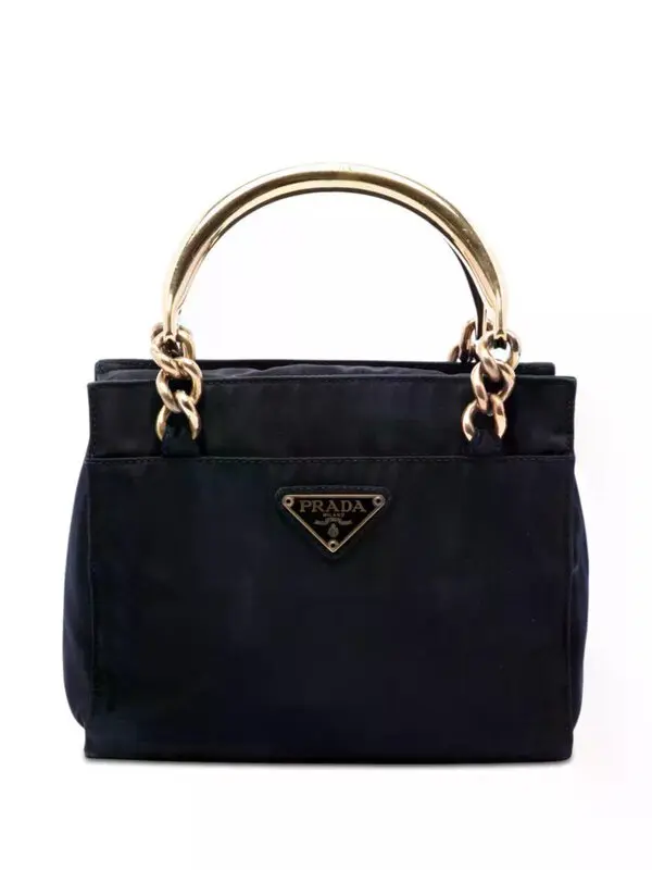 Prada 2000-2013 Tessuto Metal Handle Bag Handbag