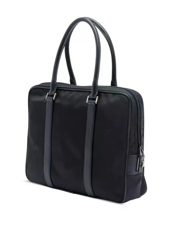 Prada Saffiano Trimmed Tessuto Business Bag