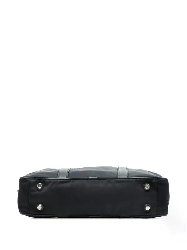 Prada Saffiano Trimmed Tessuto Business Bag