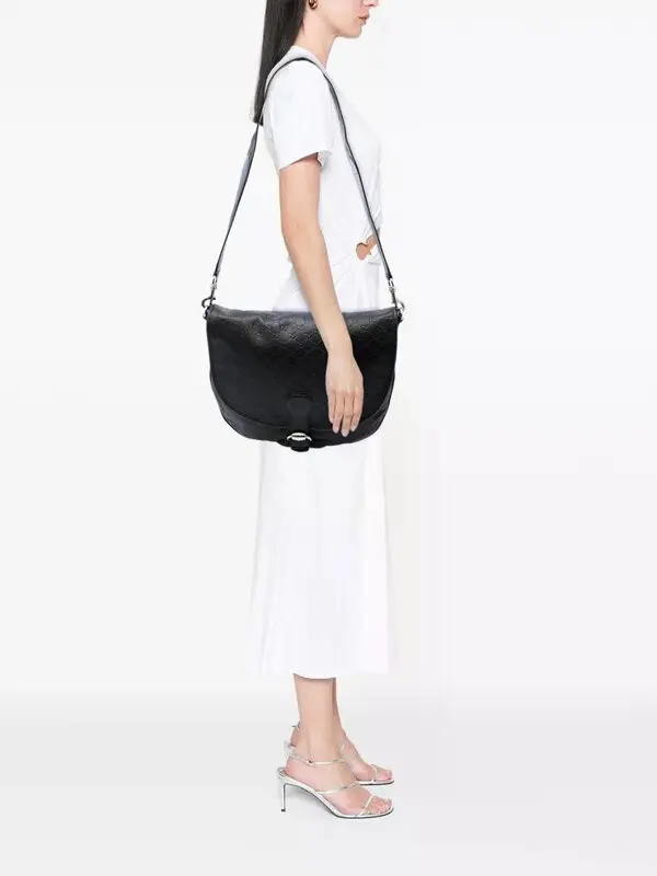 Gucci 2016-2026 Guccissima Flap Messenger Bag Crossbody Bag - Black