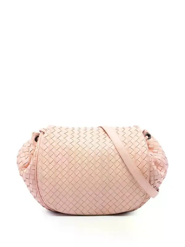 Bottega Veneta 2012-2026 Nappa Intrecciato Flap Crossbody Bag - Pink