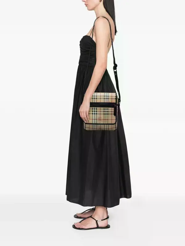 Burberry Haymarket Check Coated Canvas Crossbody Bag