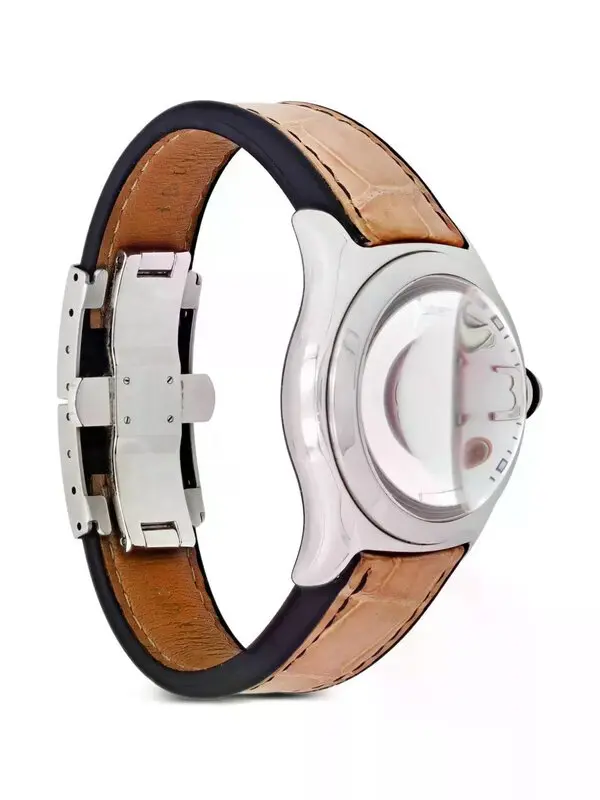 CORUM Bubble 35mm Watch With Dial And Crocodile-effect Leather Strap