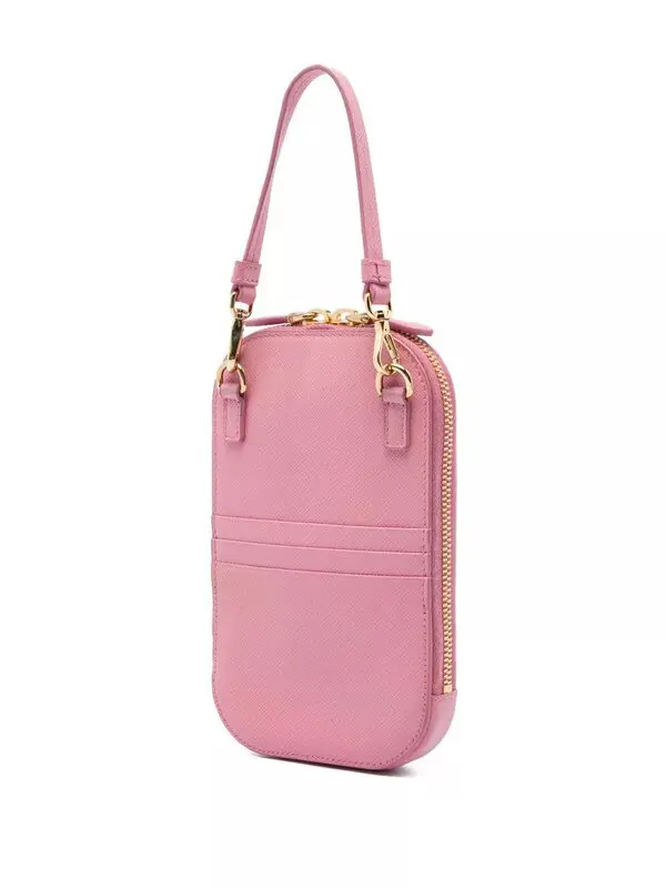Prada 2013-2026 Embellished Saffiano Lux Phone Pouch Satchel