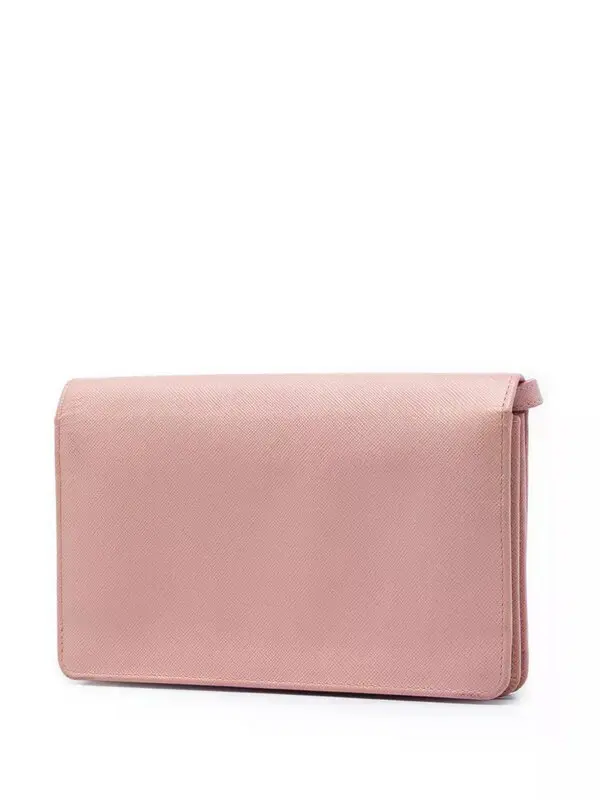 Prada 2010-2026 Saffiano Wallet On Strap Crossbody Bag