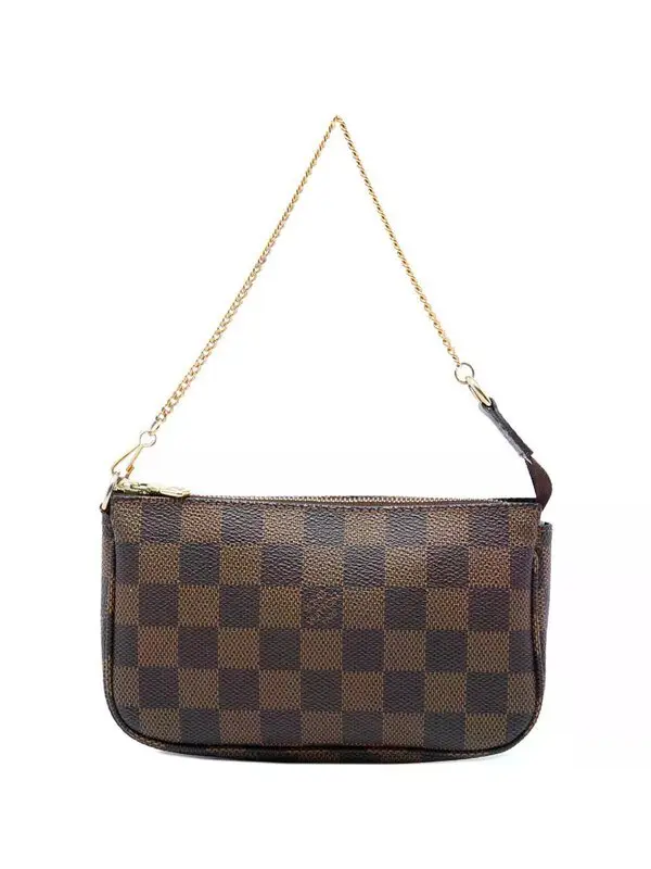 LOUIS VUITTON 2004 Damier Ebene Mini Pochette Accessoires Handbag