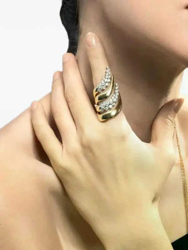 Yeprem Strada Diamond Stackable Ring - Gold