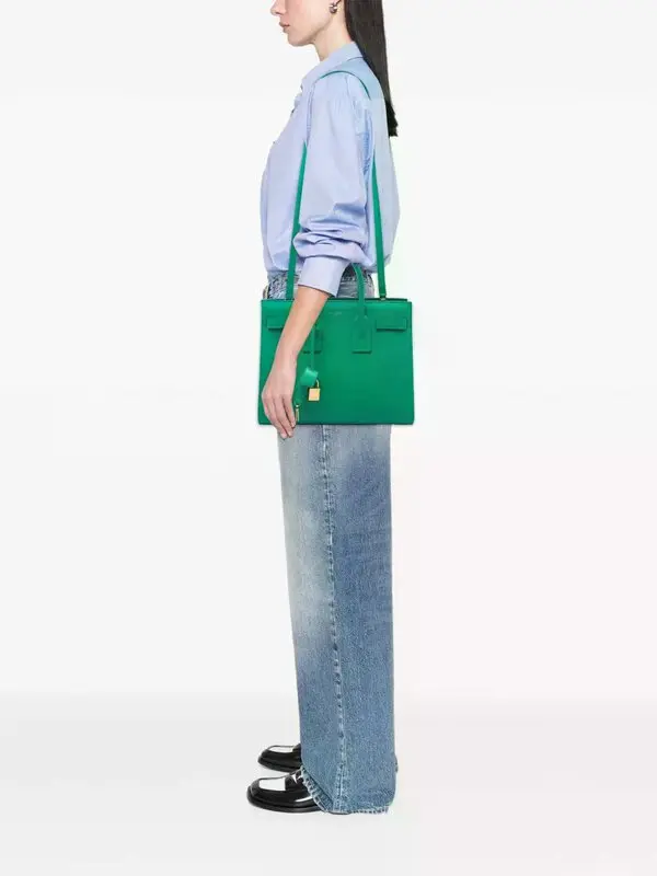 Saint Laurent 2014 Small Leather Sac De Jour Satchel