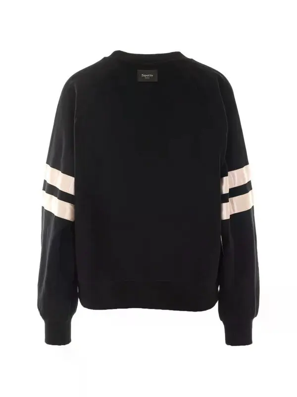 Repetto Logo-embroidered Stripe-detail Sweatshirt
