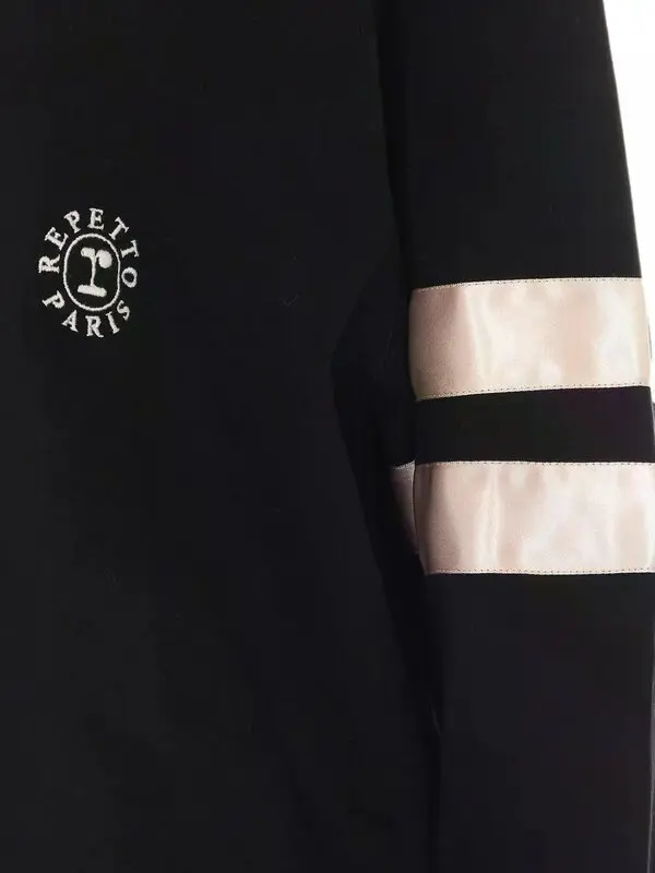 Repetto Logo-embroidered Stripe-detail Sweatshirt