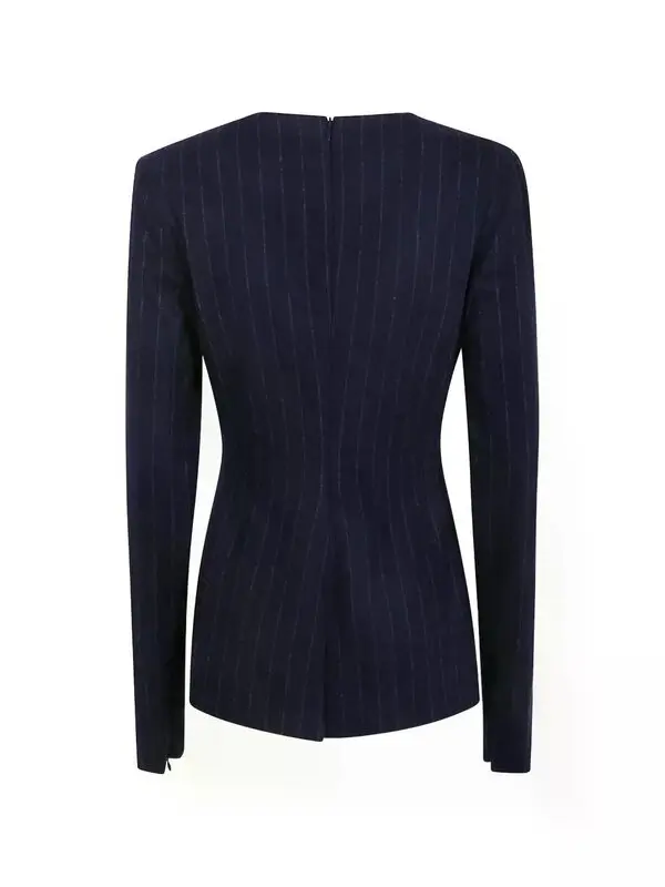 THELATEST Pinstripe-pattern Long-sleeve Top
