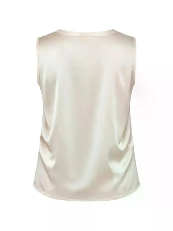 I BLUES Satin-finish V-neck Blouse