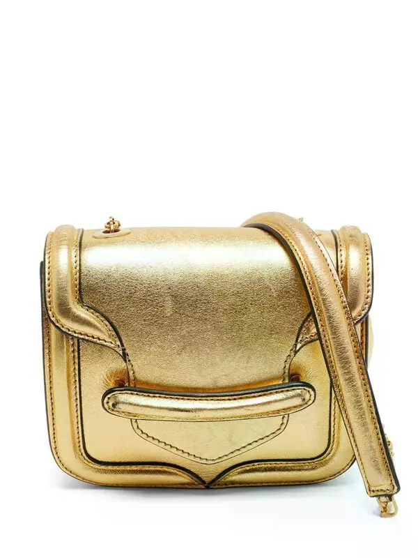 Alexander McQueen Mini Heroine Chain Crossbody Bag - Gold
