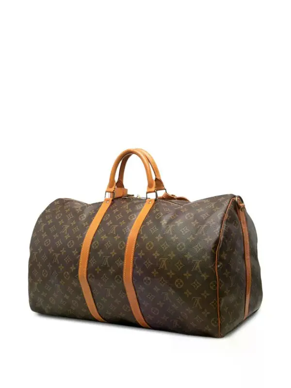 LOUIS VUITTON Monogram Keepall Bandouliere 55 Travel Bag