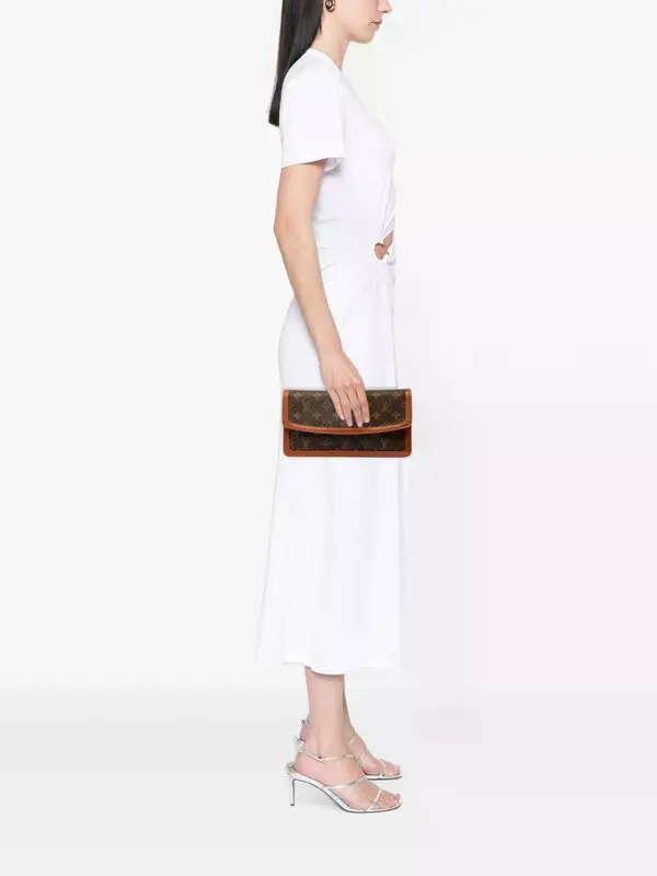 LOUIS VUITTON 1988 Monogram Pochette Dame Pm Clutch Bag - Brown
