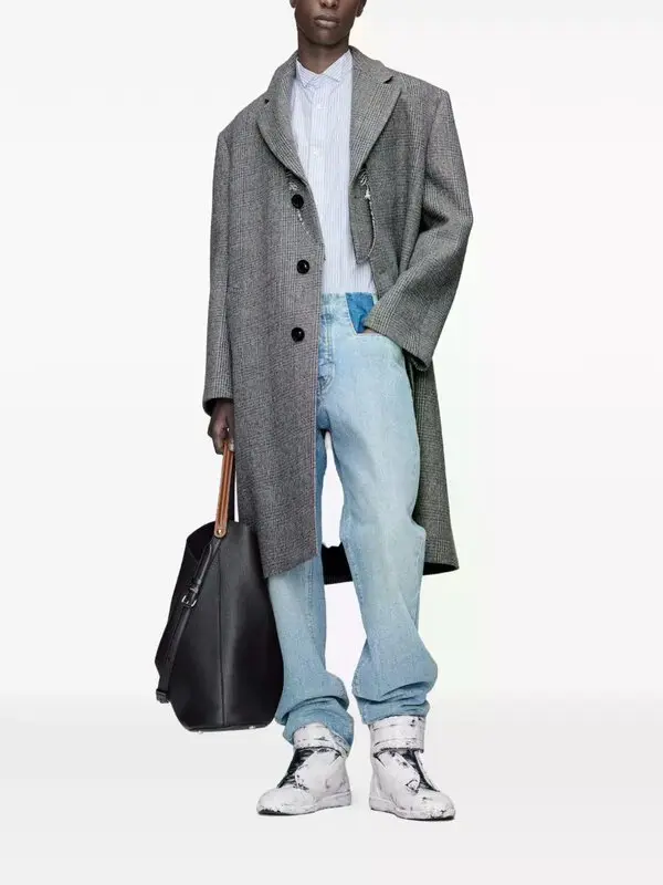 MAISON MARGIELA Check Frayed Coat