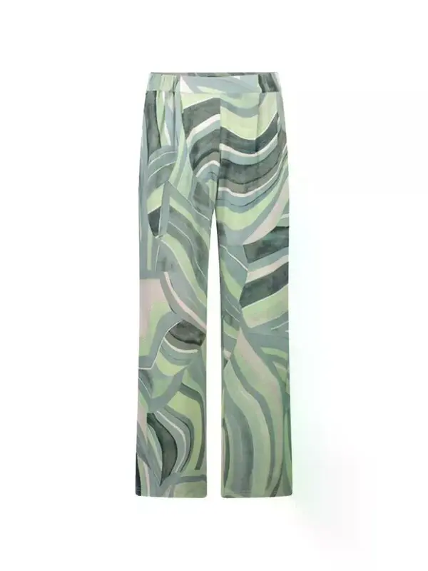 BETTY BARCLAY Abstract-print Wide-leg Trousers