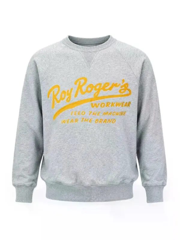 ROY ROGER'S Logo-embroidered Raglan-sleeve Sweatshirt