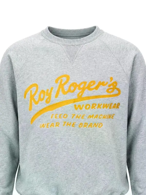 ROY ROGER'S Logo Embroidered Raglan Sleeve Sweatshirt