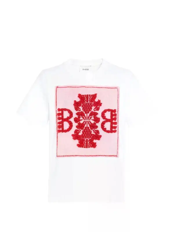 BARRIE Logo-patch Cashmere T-shirt