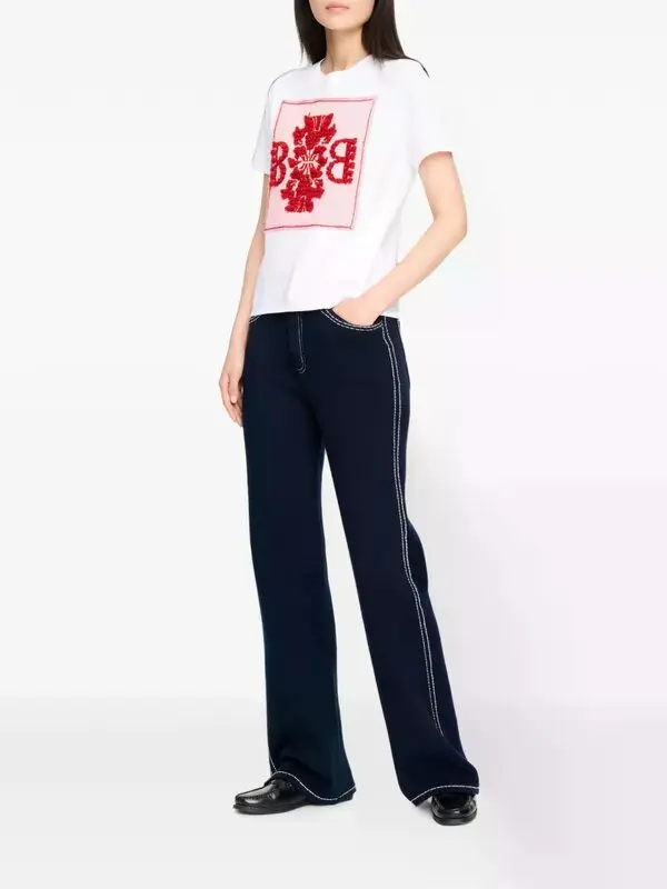 BARRIE Logo-patch Cashmere T-shirt