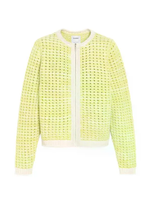 BARRIE Crochet-knit Zip-up Cardigan