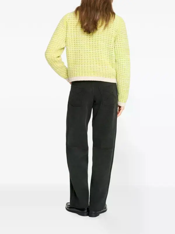 BARRIE Crochet-knit Zip-up Cardigan