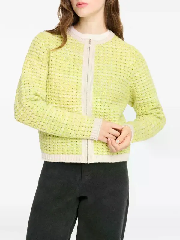 BARRIE Crochet-knit Zip-up Cardigan