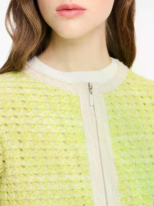 BARRIE Crochet-knit Zip-up Cardigan