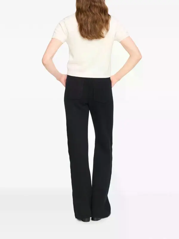 BARRIE Gem-embellished Keyhole-detail Knitted T-shirt