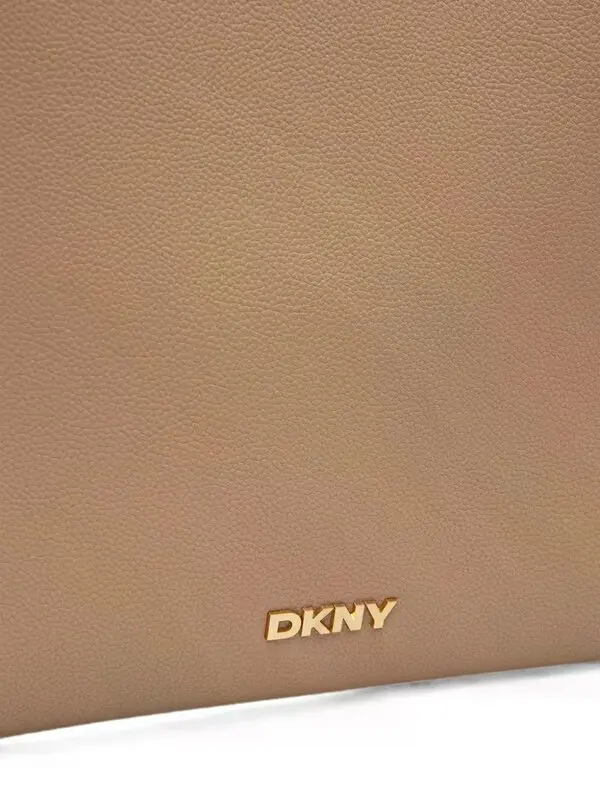 Dkny Extra Large Paula Logo-plaque Pebbled Tote Bag