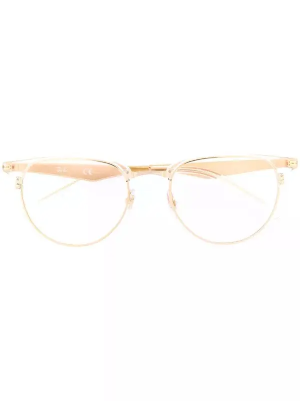 Ray-ban Round Frame Eyeglasses - Gold